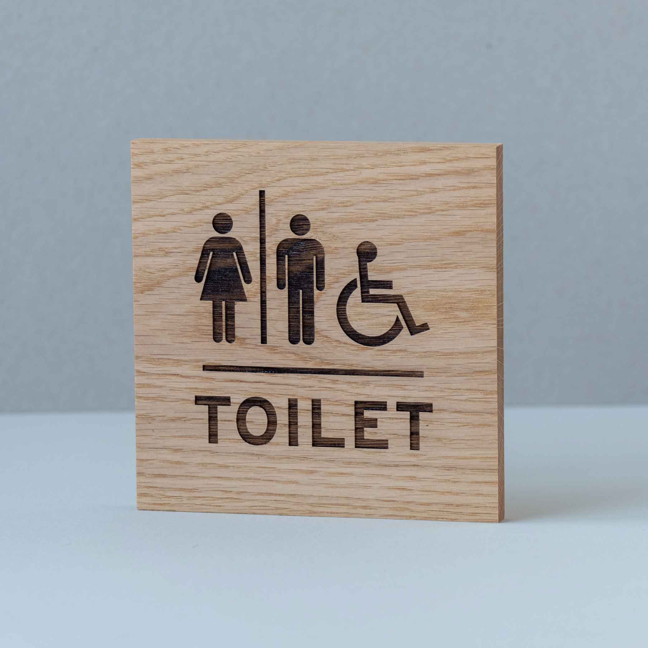 Custom wood sign for Restrooms and Toilets – Timbersmiths